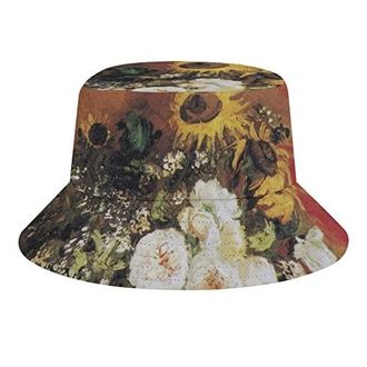 Generic Bol avec des Tournesols Et des Roses Chapeau De Pêcheur Respirant Chapeau Pêche Léger Casquettes Visières pour Sports Camping Hommes