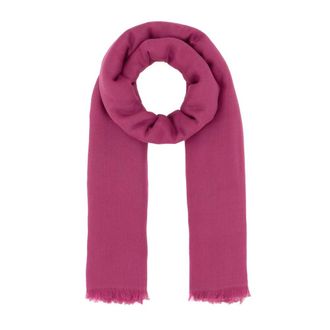 Max Mara Jacquard Schal mit Fransenbesatz - - Accessories - Damen - Rosa - ONE SIZE