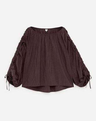 Arket Geraffte Bluse -Braun
