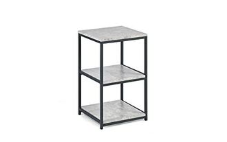 Julian Bowen Staten Hoher, schmaler Beistelltisch, Betoneffekt/Schwarz