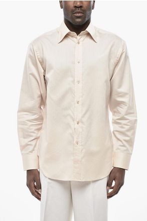 Tom Ford Cotton and Silk Solid-Color Shirt with French Collar size 38