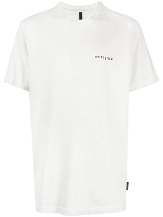 ISO.POETISM t-shirt à logo imprimé - Gris