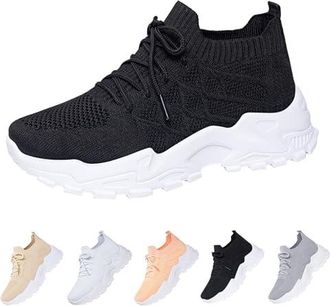 Generic Chaussures de sport pour femme - Respirantes et confortables - Chaussures d&eacute;t&eacute; confortables - L&eacute;g&egrave;res - Chaussures d&eacute;contract&eacute;es - Large pied - Semell