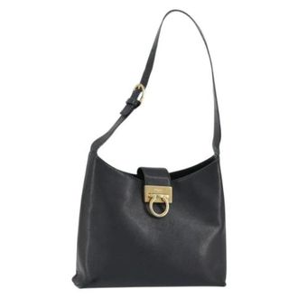 Ferragamo Pre-owned Leder Schultertasche - - Pre-owned - Damen - Schwarzk - ONE SIZE