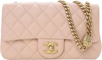 Chanel 2021-2025 Mini Rectangular Classic Lambskin Sweet Camellia Flap crossbody bag - Rosa