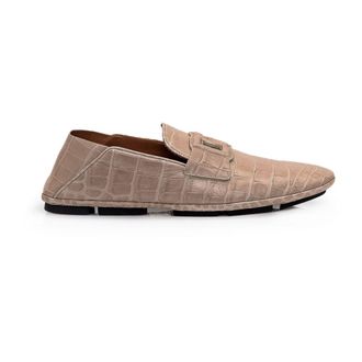 Dolce & Gabbana Croco Driver Mokassins - - Shoes - Herren - Braun - 40 EU