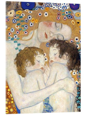 Posterlounge Mutter und Zwillinge I Acrylglasbild von Gustav Klimt 13 x 18 cm Wandbilder Wanddeko