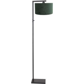 Steinhauer Lampadaire lampe de salon lampadaire E27 textile vert noir mat h 160 cm