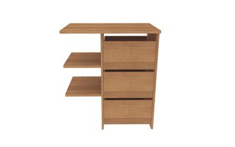 Wiemann Schubkasten-Einsatz f&uuml;r Kleiderschrank, 72,2 cm Breite, mit 3 Schubladen, Regalb&ouml;den, Holzfront, in Erle-Nachbildung, BHT 72,2 cm x 89 cm x 51,5 cm
