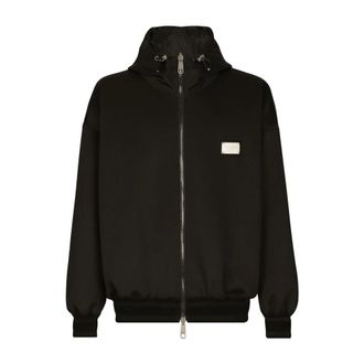 Dolce & Gabbana Homme, Sport, Noir, Taille: S Doudoune avec Plaque Logo