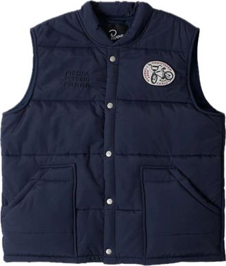 by Parra New System Puffer Vest - Homme - Vestes - Bleu - Taille: M