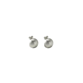 Dansk Copenhagen Signe Waterproof Silver Stainless Steel Post Earrings - Sanded Finish - Femme - Accessoires - Gris - Taille: ONE Size