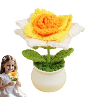 Generic Gestrickt | Gestrickte Topfpflanzen | geh&auml;kelte B&uuml;rodekorationen, pers&ouml;nliche Note zu jedem Outfit mit diesen kleinen bunten Topfpflanzen mit Farbverl