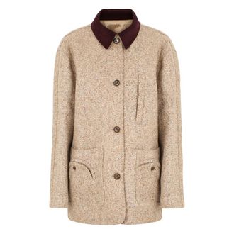 Blaz&eacute; Milano Jacke aus Alpaka- und Wollmischung - - Coats - Damen - Beige - M