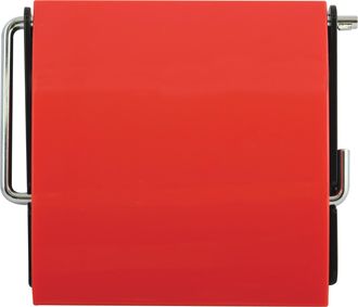 MSV Bad Serie Toilettenpapierhalter WC Rollenhalter Papierhalter Klopapierhalter mit Klappe - Rot