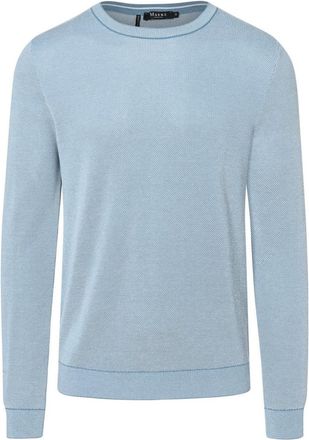 Maerz Rundhalspullover aus Baumwolle mit Reiskornstrutkur in