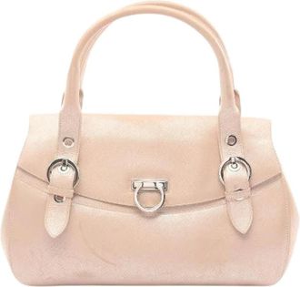 Ferragamo Sac &agrave; main Gancini en cuir Pre-owned - Femme - Pre-owned - Rose - Taille: ONE Size