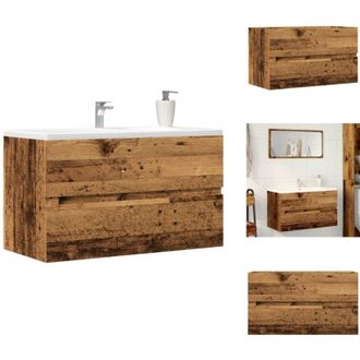 vidaXL Vidaxl - Armoire de salle de bain suspendue vieux bois bois ding&eacute;nierie - Armoire Suspendue De Salle De Bain - Armoires Suspendues De Salle De Bain