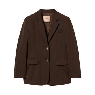 Twinset Einknopf-Blazer - - Jackets - Damen - Braun - M