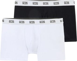 GCDS Gcds, Homme, Sous-v&ecirc;tements, Noir, Taille: S Essentials Boxer 2-Pack