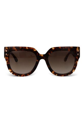 Isabel Marant lunettes de soleil &agrave; monture carr&eacute;e - Marron