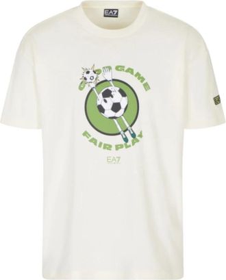 Emporio Armani Emporio Armani Ea7, Homme, Tops, Blanc, Taille: S Short Sleeve T-Shirt