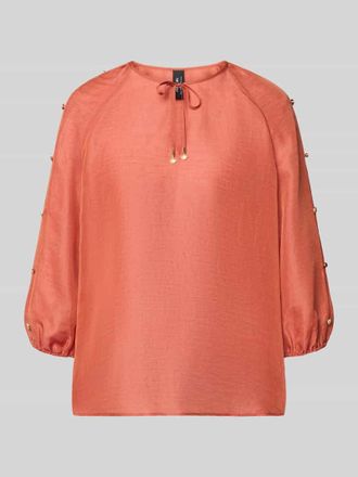 Marc Cain Bluse aus Leinen-Mix mit Zierkn&ouml;pfen