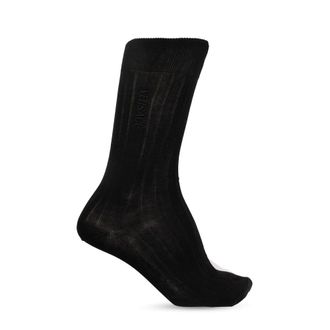Versace Homme, Sous-vêtements, Noir, Taille: S Logo Ribbed Socks