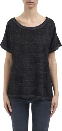 Avant Toi Femme, Pulls, Noir, Taille: 38 FR Maglia Girocollo in Lino