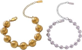 Dansk Copenhagen Solgerd Wasserdichtes Duo Tone 2in1 Armband - Geb&uuml;rsteter Edelstahl - - Accessories - Damen - Gelb - ONE SIZE