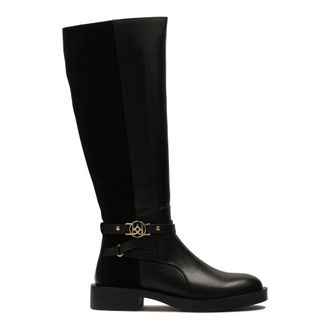 Kazar Flache Stiefel aus glattem und Wildleder.Dieses Produkt f&auml;llt klein aus. - - Shoes - Damen - Schwarzk - 38 EU