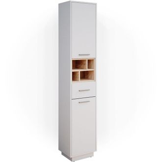 Vicco Meuble de rangement de salle de bain Beatrice, Blanc, 38 x 190 cm