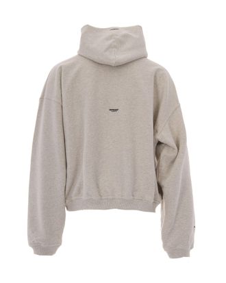 Represent Mens Hooded Sweatshirt Owners Club Cream Marl Cotton Sweatshirts Sweater