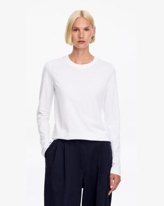Arket Signature-Langarmshirt -Wei&szlig;