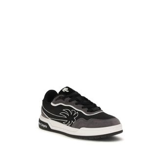 Palm Angels Calf Leather Low-Top Sneakers - Black
