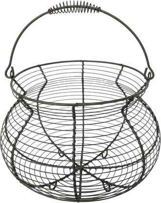 Generic Kleiner Korb F&uuml;r Eier,Vintage Gewebter Draht Eierhalter | Mit Griff Bauernhof Eierkorb - F&uuml;r Arbeitsplatte Bauernhof Garten Ernte Obst Gem&uuml;se Ostern W
