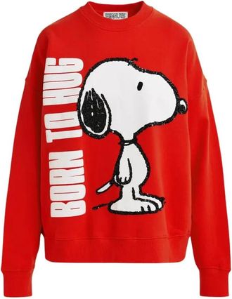 Essentiel Femme, Sweatshirts et sweats &agrave; capuche, Rouge, Taille: 38 FR Jumbrella Snoopy SweaT-shirt
