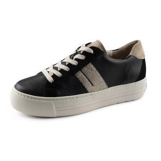 Paul Green Damen Pauls, Frauen Low-Top Sneaker,Freizeitschuhe,Turnschuhe,Laufschuhe,schnürschuhe,schnürer,Plateausohle,Schwarz (Black),40.5 EU / 7 UK