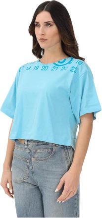 Maison Margiela Femme, Tops, Bleu, Taille: 34 FR T-shirt &agrave; Manches Courtes