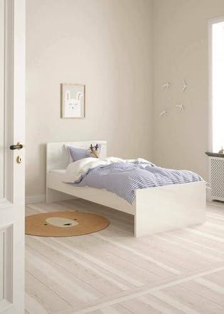 Dmora Bettrahmen, gl&auml;nzend wei&szlig;e Farbe, 96 x 80 x 196,6 cm