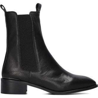 Stefano Lauran Schwarze Leder Chelsea Stiefel Flach - - Shoes - Damen - Schwarzk - 36 EU