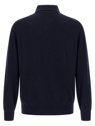 Brunello Cucinelli Cashmere Polo Shirt - Navy