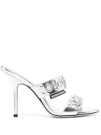 Dsquared2 mules Gothic 110 mm en cuir - Argent
