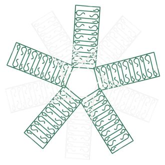 Cabilock 100 St&uuml;ck Kunststoff H&auml;ngehaken f&uuml;r Christbaumschmuck und Weihnachtsstr&uuml;mpfe Transparent Gr&uuml;n Mehrzweck Haken f&uuml;r Weihnachtsdeko Am Kamin und Tisch