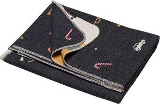 David Fussenegger [W0724] Flanelldecke Spielzeug Allover anthrazit, 200x140 cm