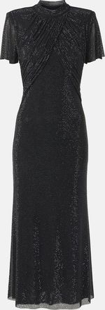 Self Portrait Midikleid mit Kristallen