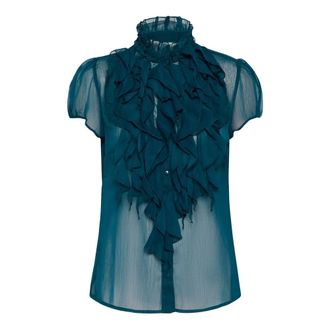 Saint Tropez Chemisiers & Chemises - Femme - Blouses et Chemises - Bleu - Taille: 38 FR