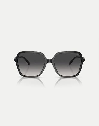 Michael Kors Jasper eckige Sonnenbrille mit grauen Gl&auml;sern in Schwarz