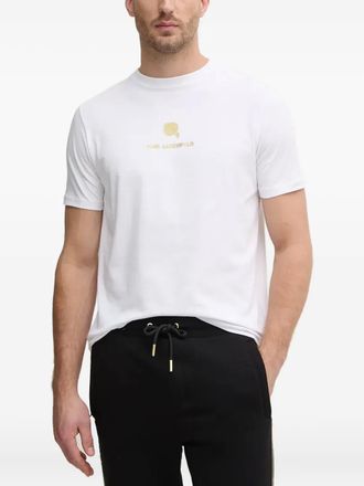 Karl Lagerfeld T-Shirt mit Logo-Print - Wei&szlig;