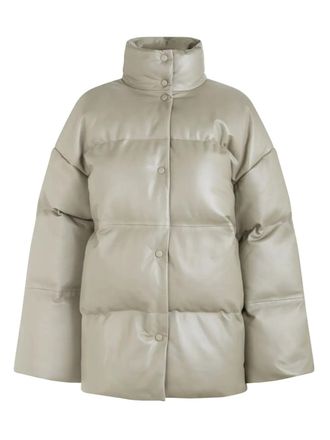 Samsøe & Samsøe veste en cuir à design matelassé - Tons neutres